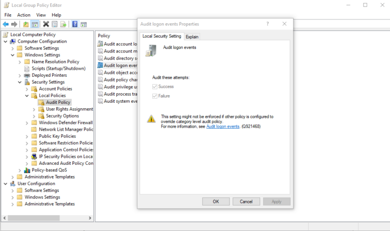 How to Enable Logon Auditing via Group Policy Editor – Tech Curiosity – Redefining Curiosity
